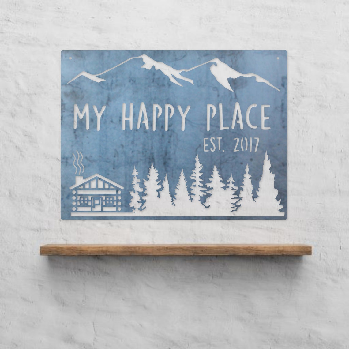 Personalized Rustic Metal Cabin Wilderness Sign Custom - Etsy