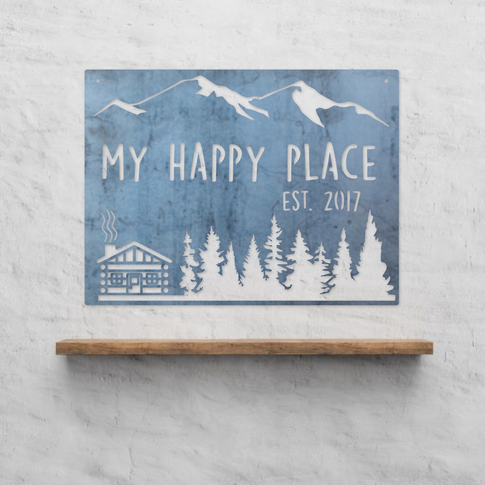 Personalized Rustic Metal Cabin Wilderness Sign Custom | Etsy