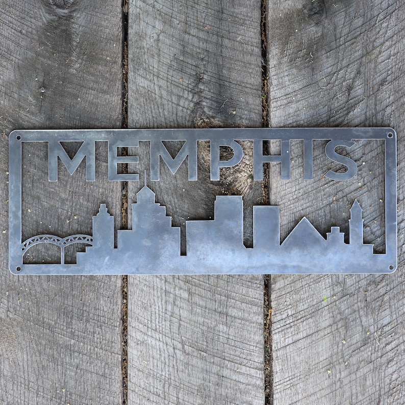 Personalized Metal Memphis Skyline Sign Memphis Tennessee | Etsy