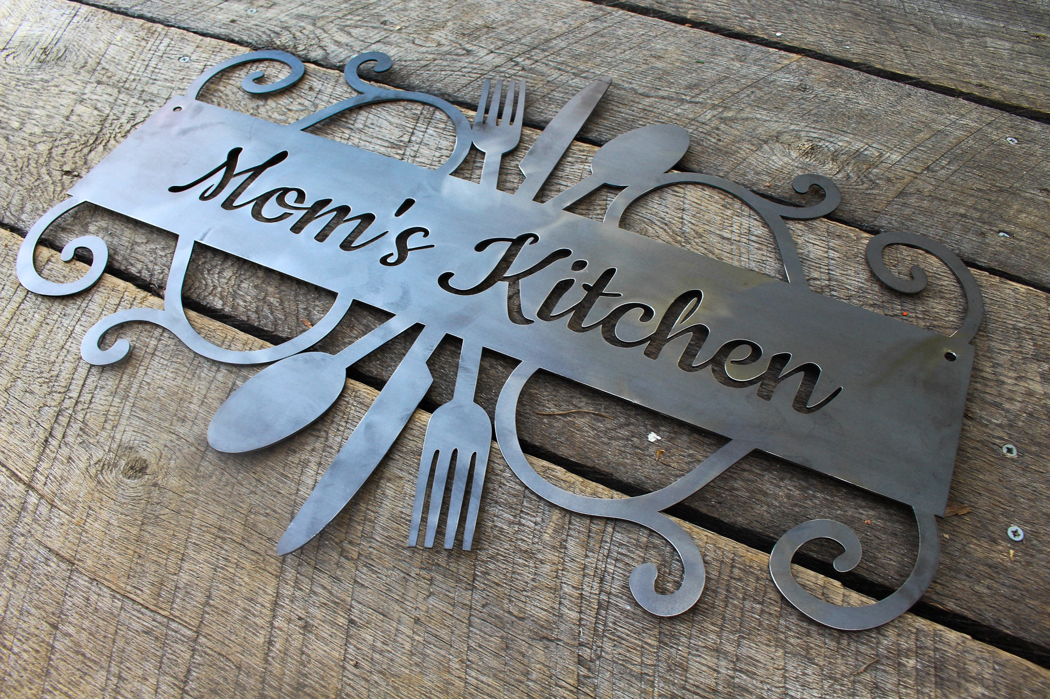 Custom Kitchen Sign Custom Metal Kitchen Wall Art Modern | Etsy