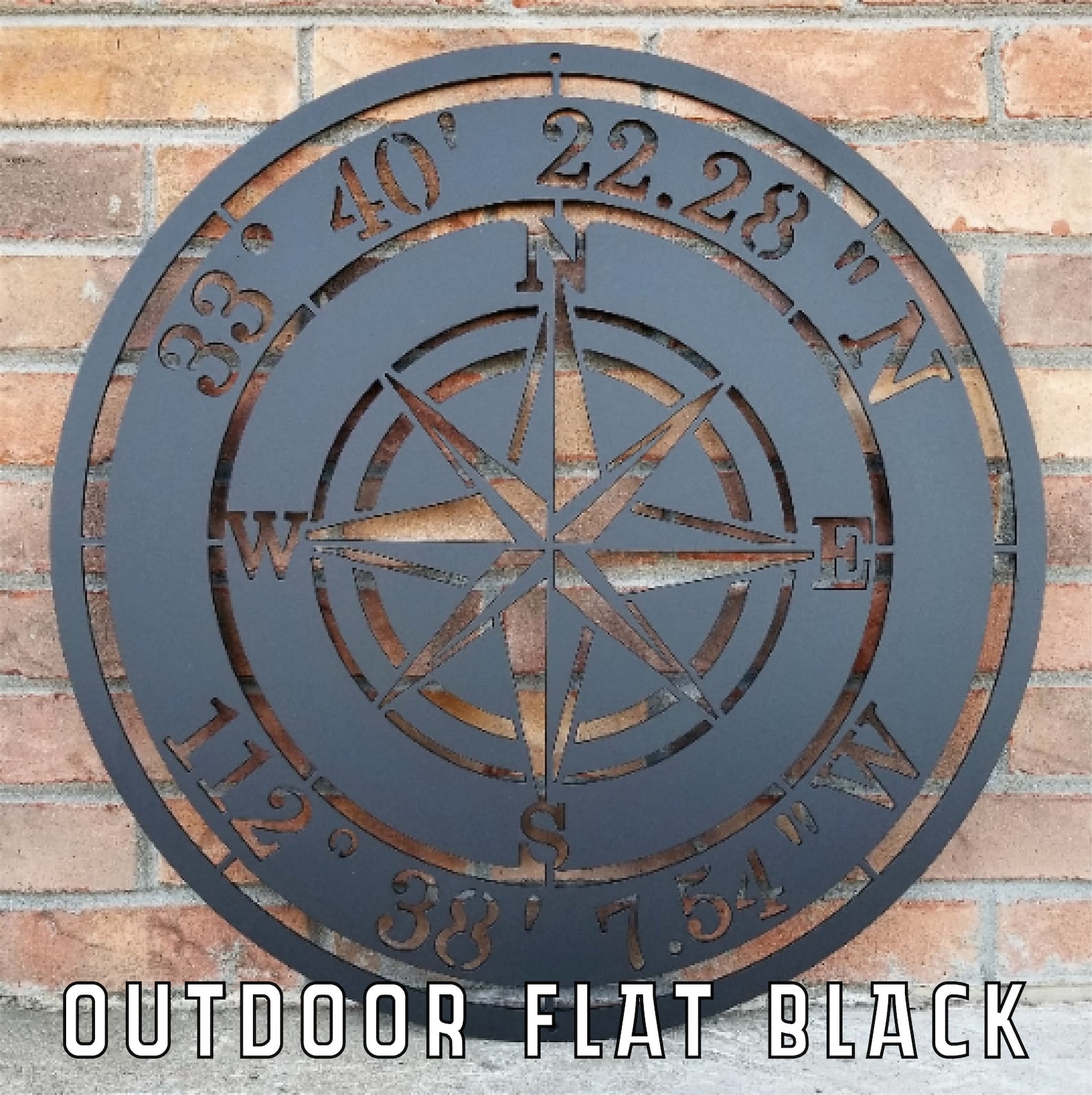 Personalized Compass Rose Metal Sign Personalized Gifts Wall Art Wall ...