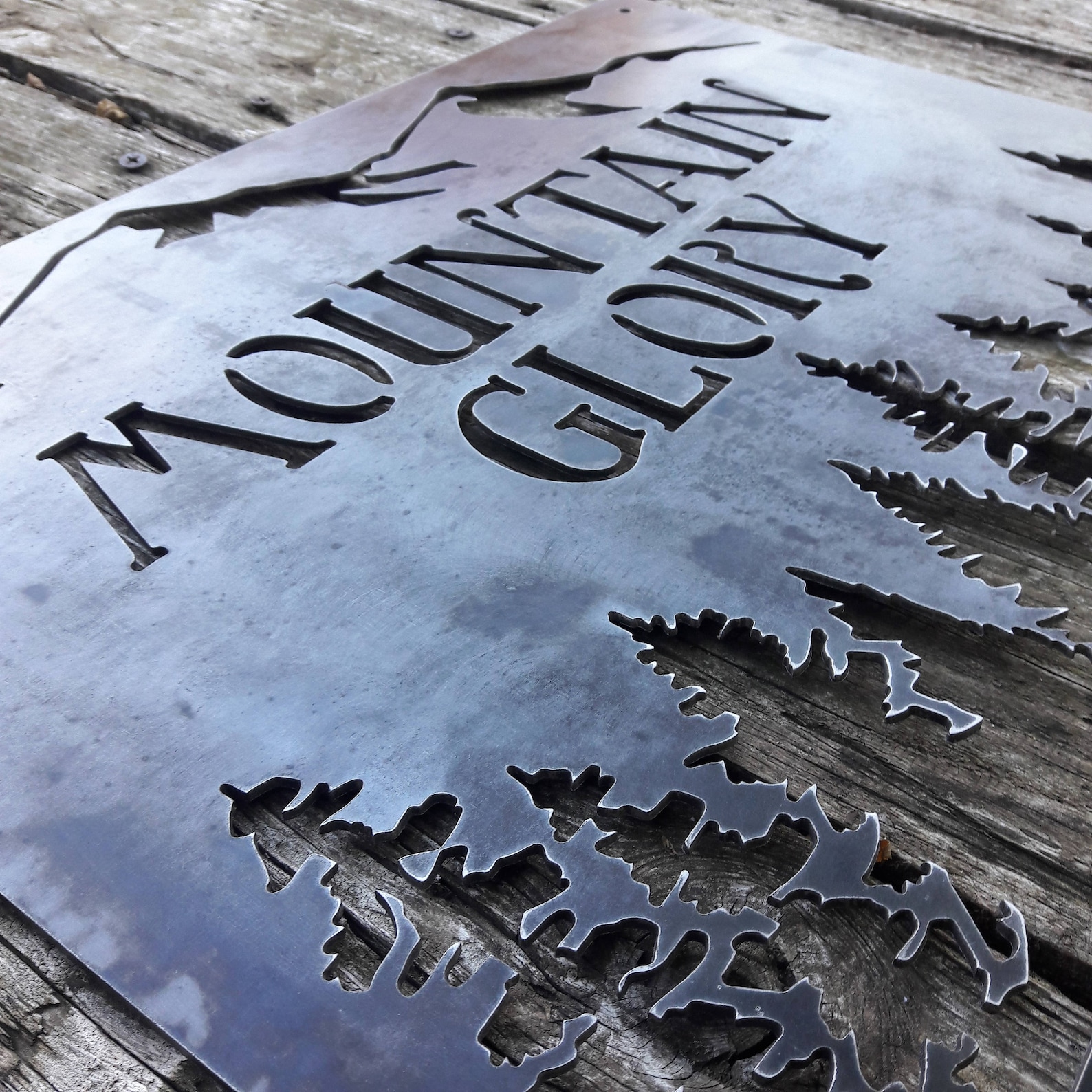 Personalized Metal Mountain Sign Mountain Home Metal Sign | Etsy