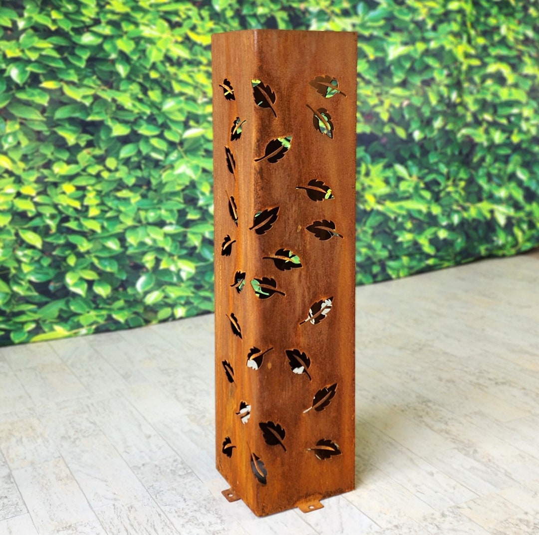 Leaf Garden Column - Garden Decor - Garden Statue - Well Cover ...