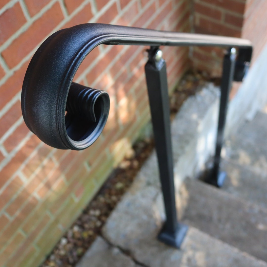 Decorative Scroll Handrail for 3 to 5 Steps - Adjustable Stair Railing ...