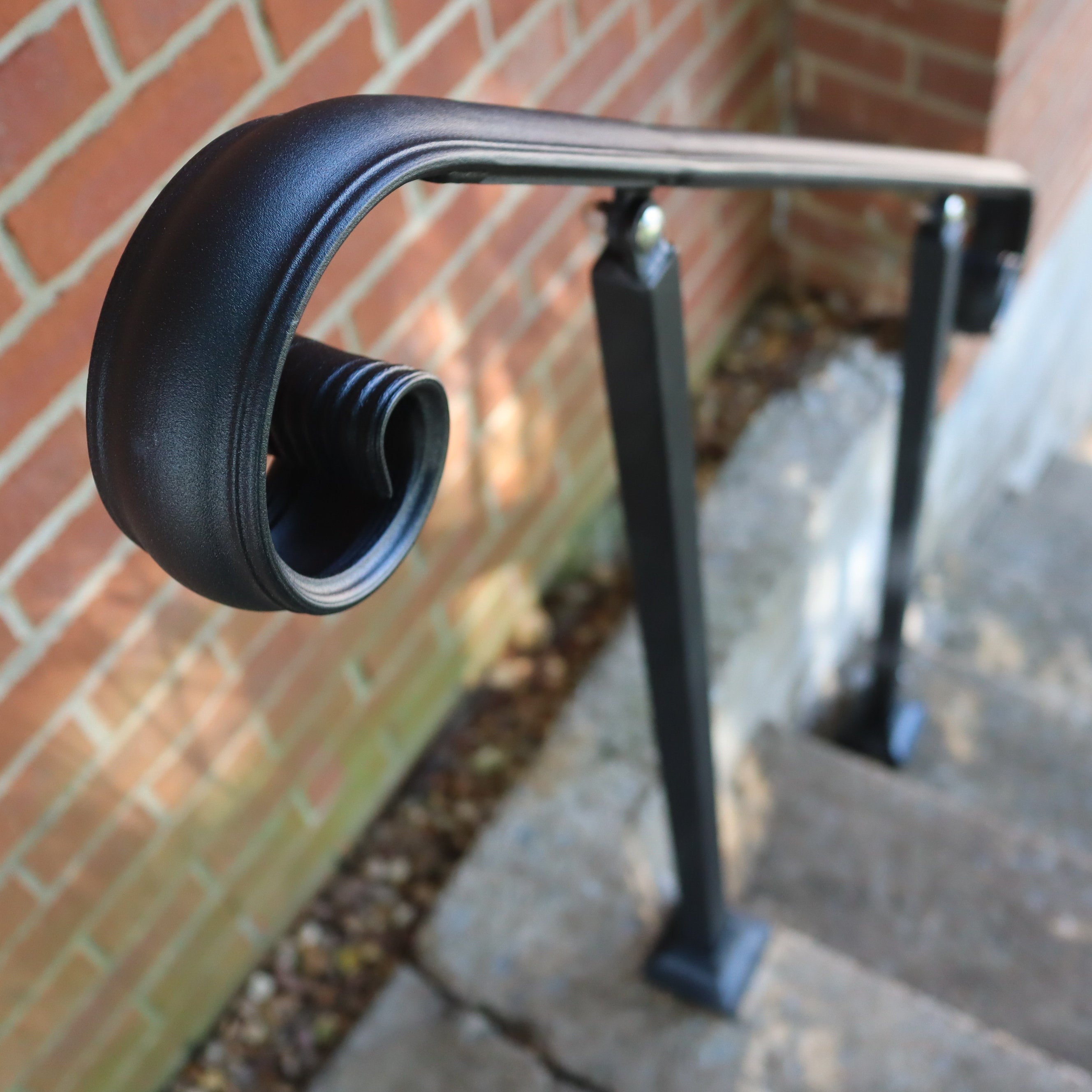 Adjustable Metal Handrail With Scroll End - Make A Rail Grab Rail ...