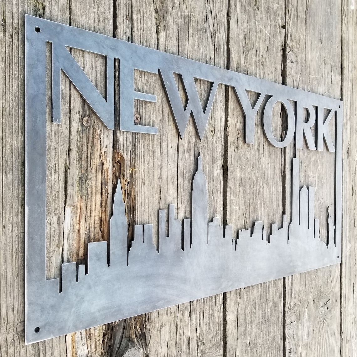 Personalized Metal New York Skyline Sign New York City NY | Etsy
