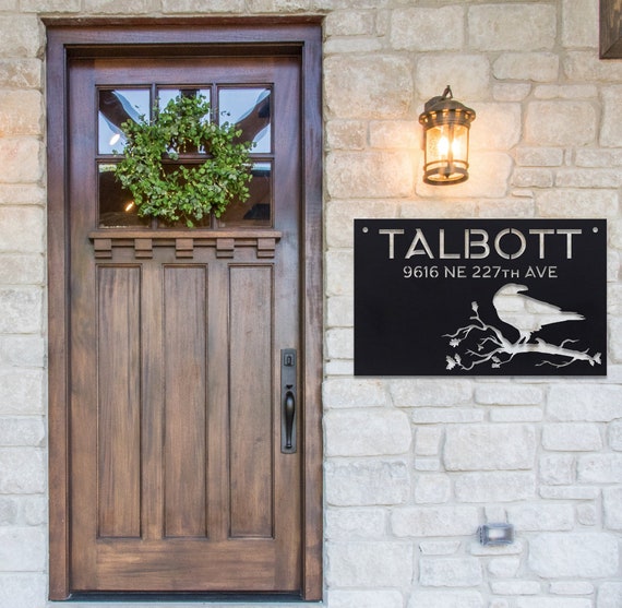 Personalized Hanging Address Sign Metal Bird Address Sign - Etsy