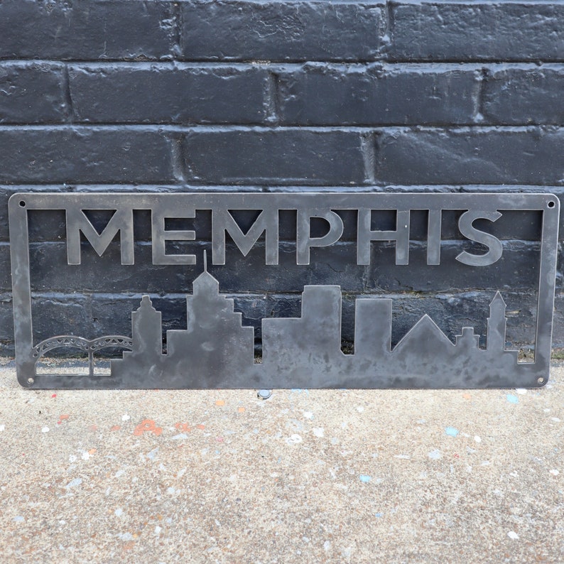 Personalized Metal Memphis Skyline Sign Memphis Tennessee | Etsy