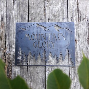 Personalized Metal Mountain Sign Mountain Home Metal Sign Personalized ...