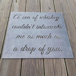 Personal Quote Sign Custom Metal Quote Sign Wall Decor Cursive Words ...