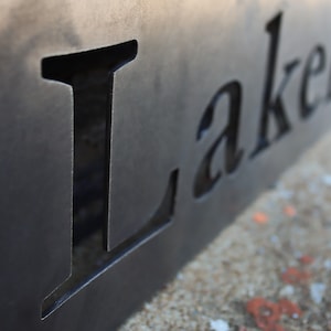 Custom Modern Metal Lake House Sign - Personalized Gifts - Wall Art ...