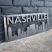 Personalized Metal Nashville Skyline Sign Nashville Wall Art ...