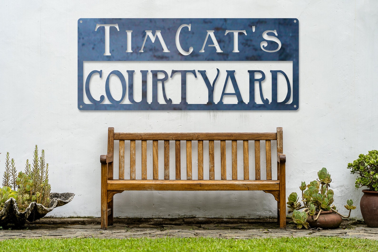 Personalized Rustic Metal Sign Personalized Garden Sign | Etsy