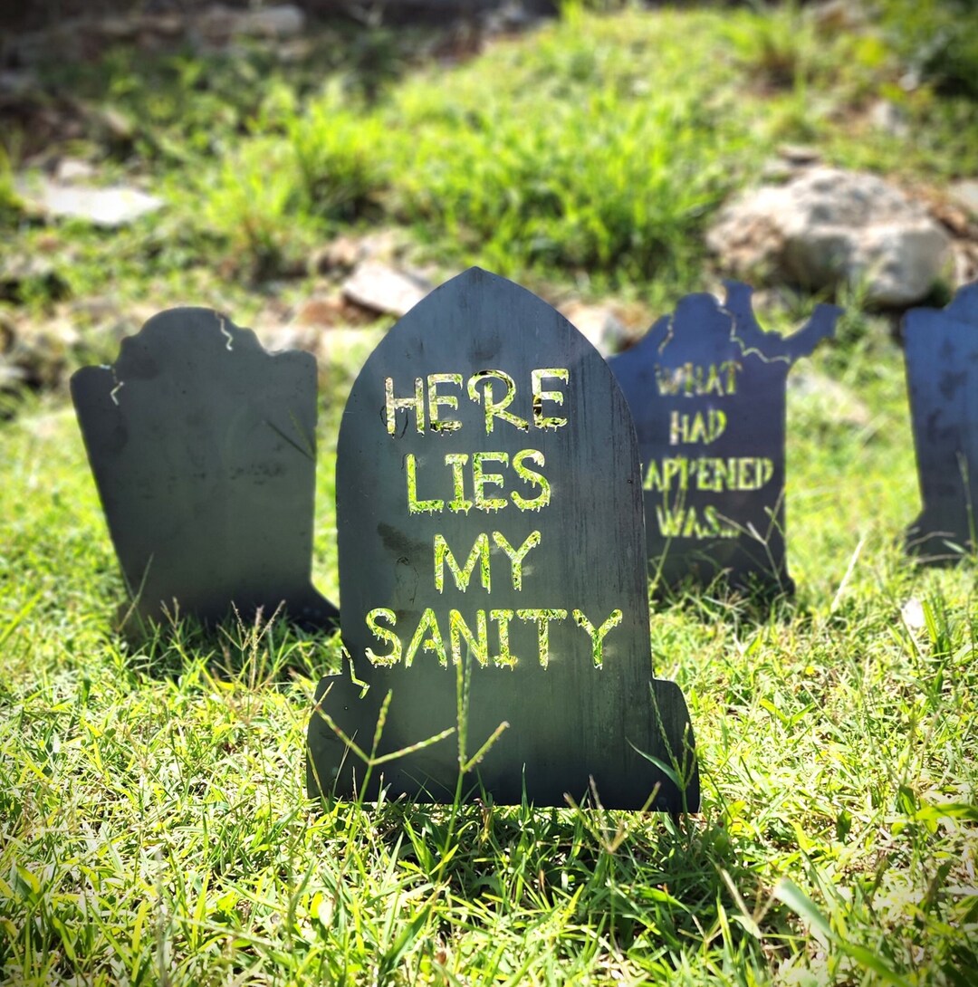 Personalized Spooky Tombstones - Halloween Decor- RIP - Funny Halloween ...
