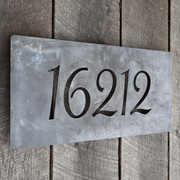 Rustic Metal Address Sign - Etsy