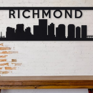 Personalized Metal Richmond Skyline Sign - Richmond, Virginia - Home ...