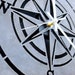 Personalized Compass Rose Metal Clock - Nautical Wall Art - Large Wall ...