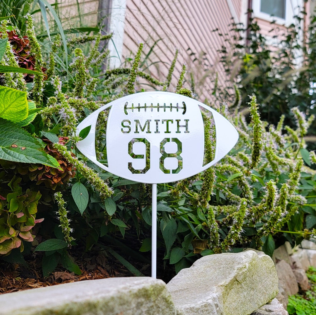 Personalized Football Yard Sign Graduation Gift Sports Team Yard Stake ...