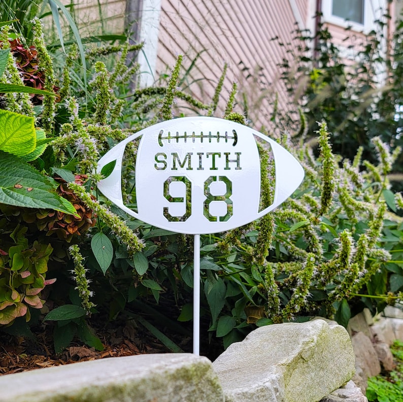 Personalized Football Metal Yard Sign – Graduation Gift, Sports Team - Etsy