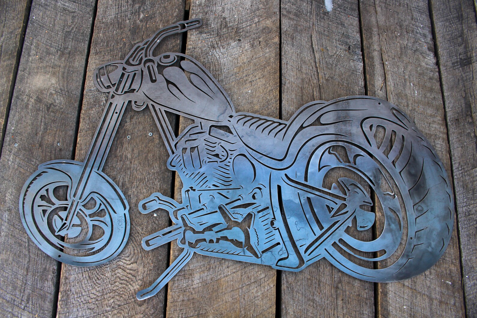 Metal Motorcycle Sign Chopper Garage Sign Man Cave Wall | Etsy