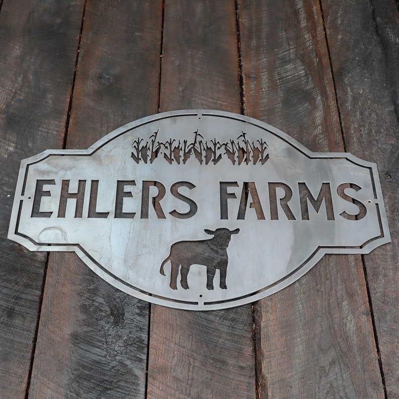 Custom Vintage Metal Farmhouse Sign Family Farm Wall Art - Etsy