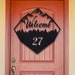 Rustic Welcome Sign Metal Address House Number House Number Plaque ...