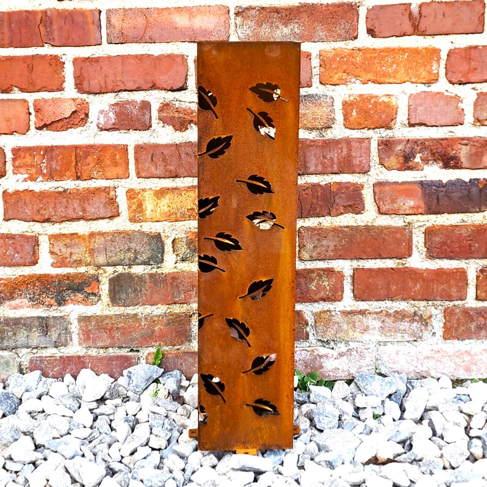 Rusted Leaf Garden Column – Steel Landscape Decor, Utility Cover - Etsy