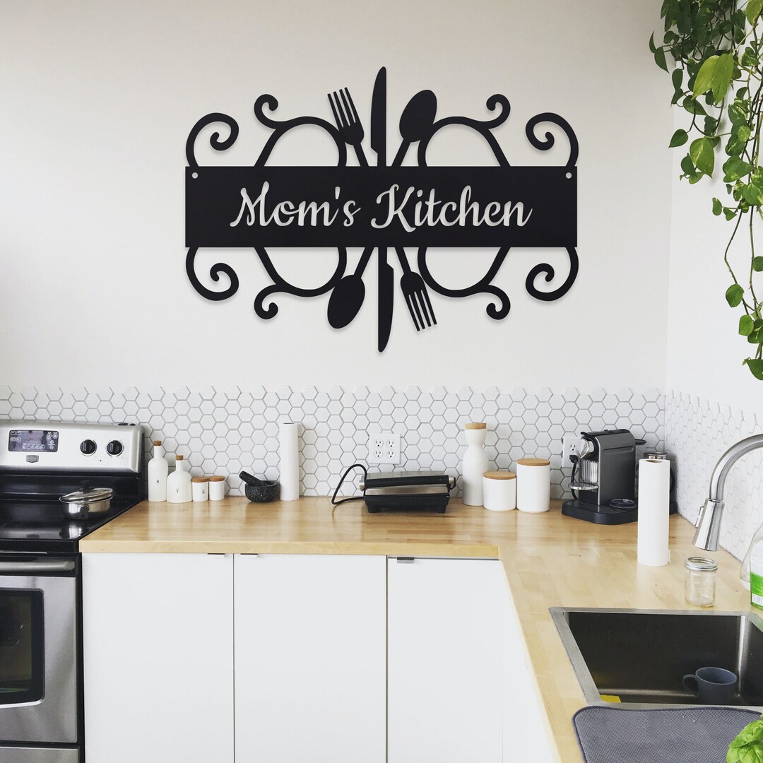 Custom Kitchen Sign Custom Metal Kitchen Wall Art Modern Farmhouse ...