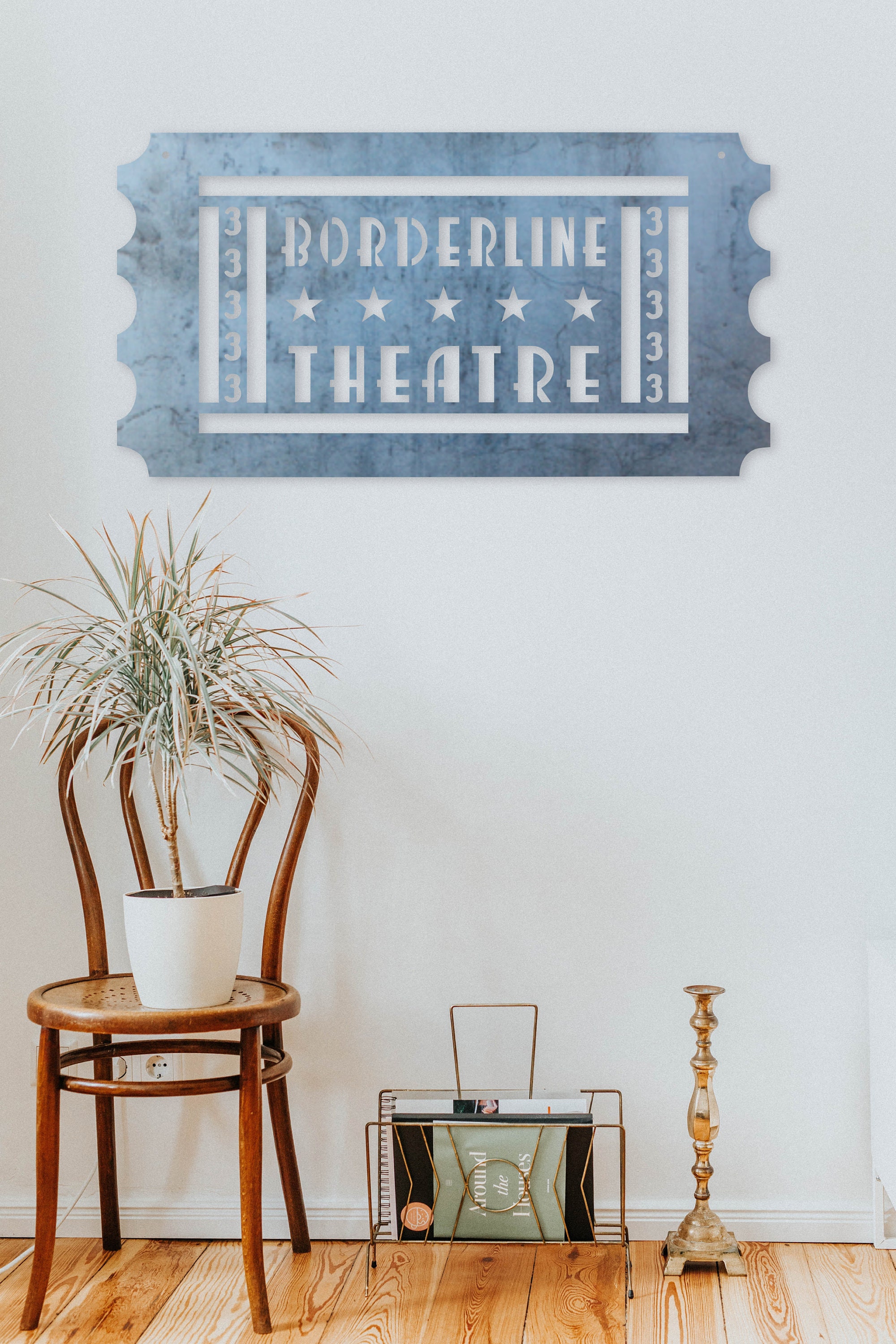 Personalized Movie Ticket Metal Sign - Custom Home Theater Sign ...