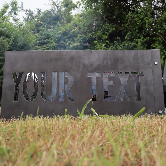Custom Text Steel Fire Pit Metal Outdoor Backyard Fire Ring | Etsy