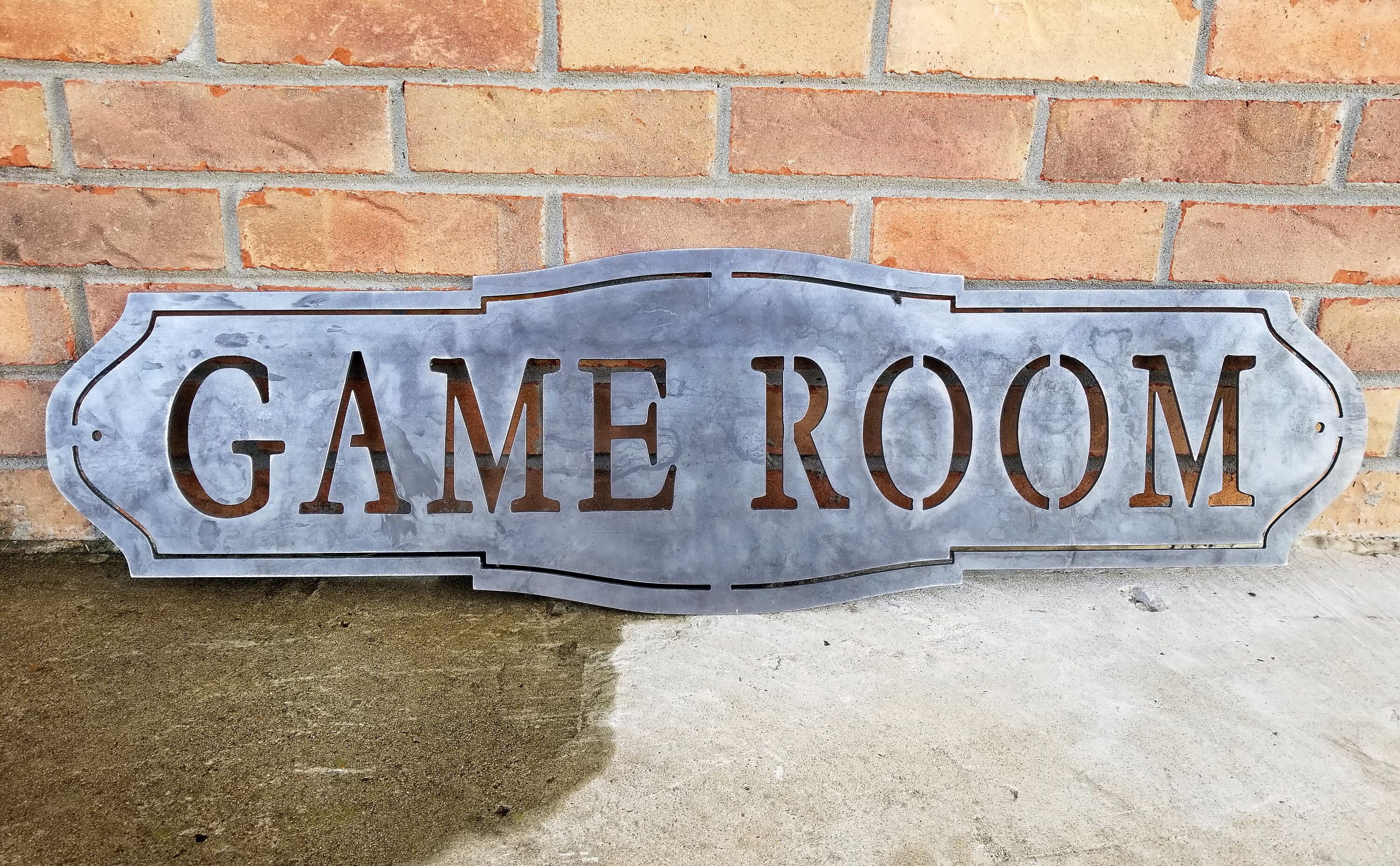 Personalized Metal Game Room Sign - Personalized Gifts - Wall Art - Man ...