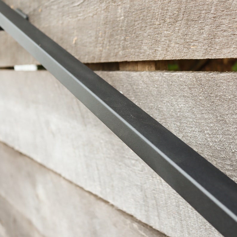 Custom Length Square Metal Handrail With Square Returns ADA - Etsy