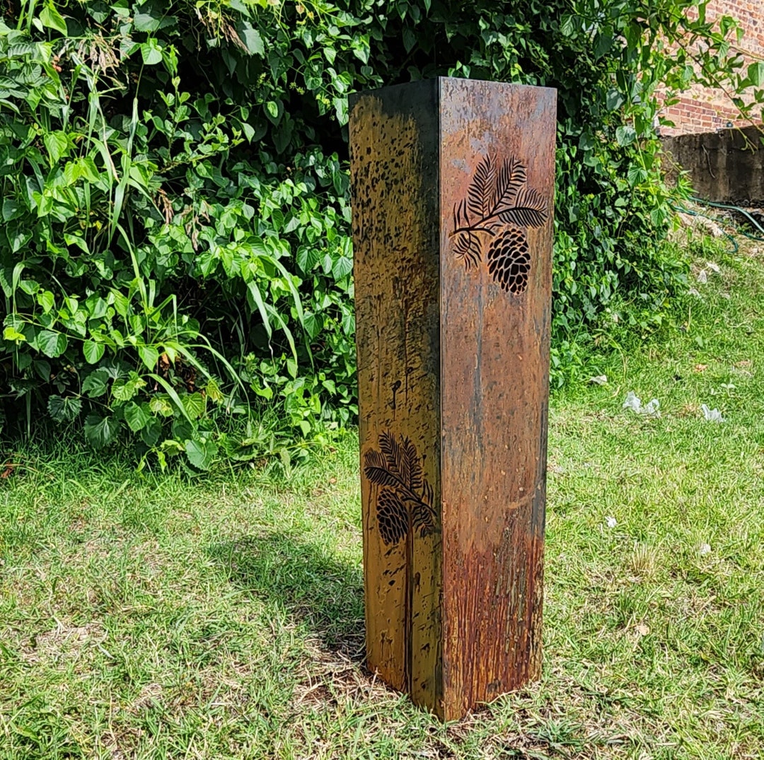 Pinecone Garden Column - Garden Decor - Garden Statue - Well Cover ...