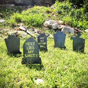 Personalized Halloween Tombstone – Spooky RIP Decor, Raw Steel or ...