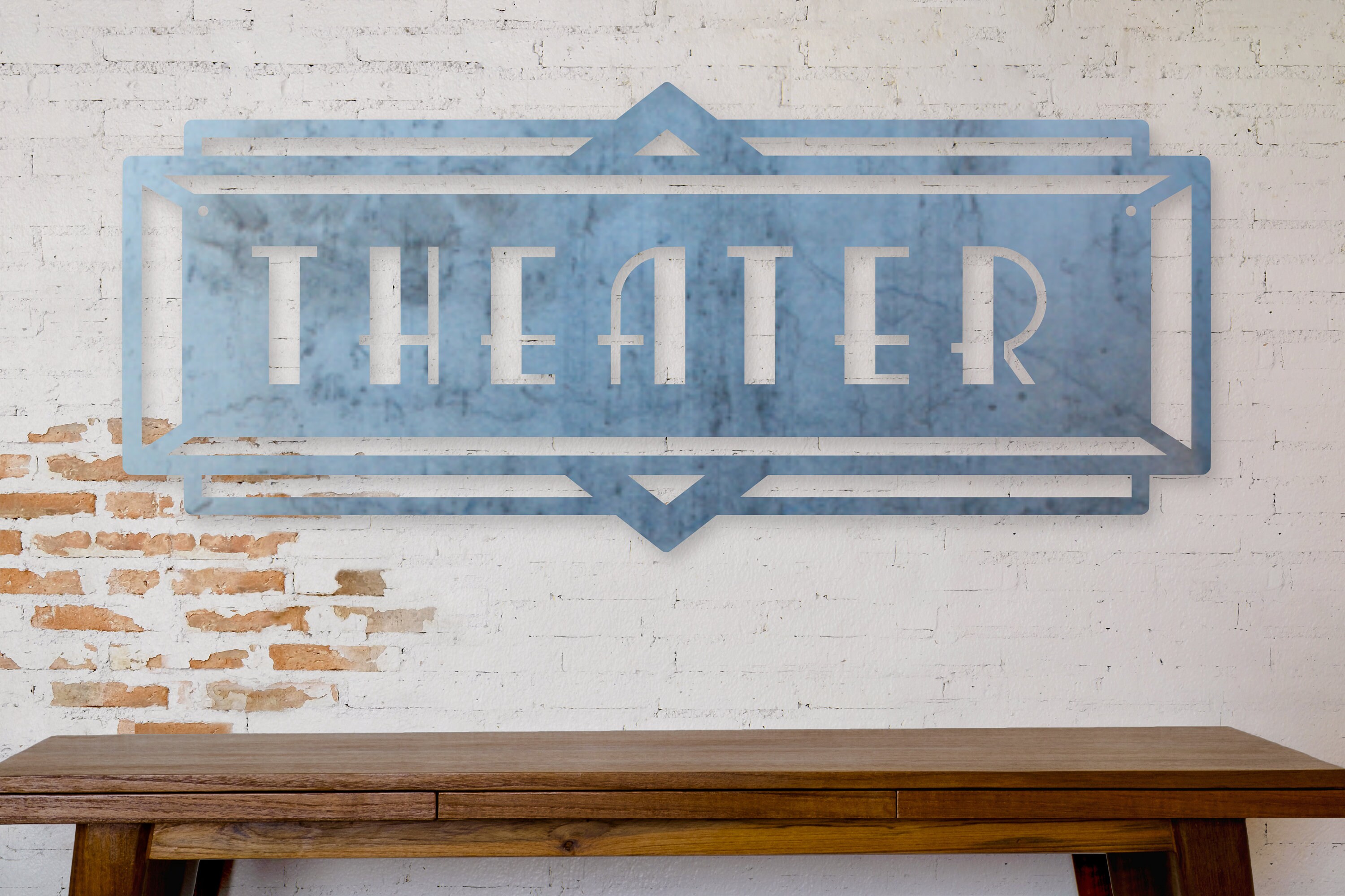 Metal Art Deco Theater Sign Vintage Cinema Decor Retro - Etsy Canada