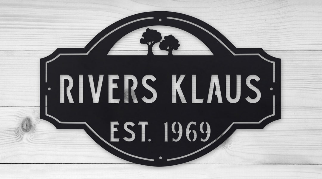 Personalized Vintage Metal Outdoor Sign Custom Established Sign Custom ...