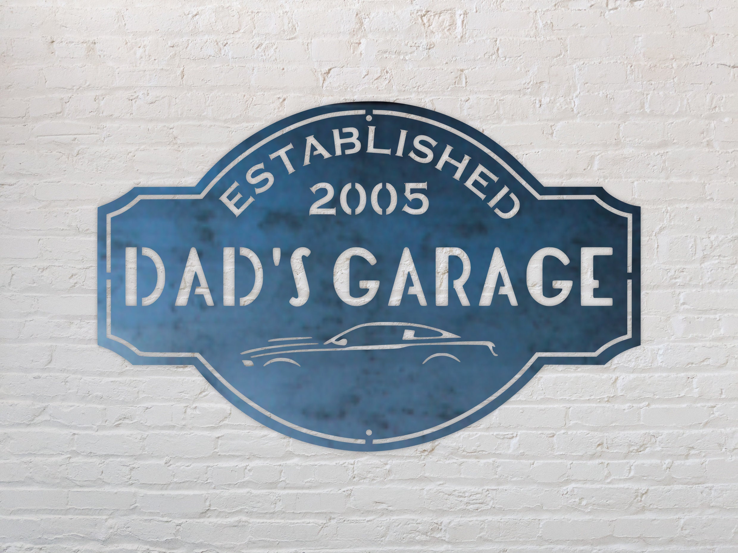 Personalized Metal Car Sign Personalized Man Cave Decor | Etsy