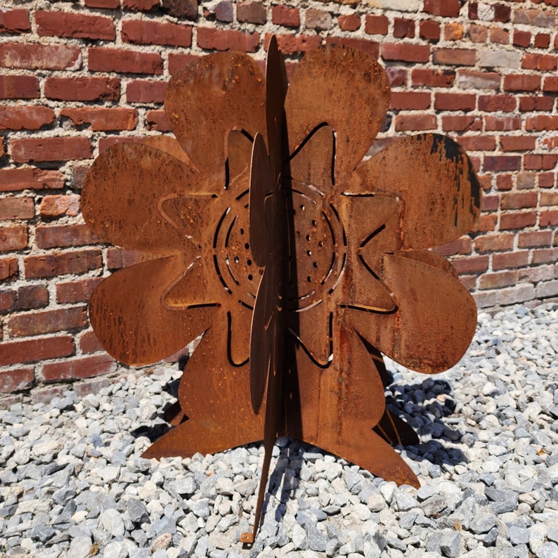 Anemone Outdoor Sculpture - Dandelion Puff Garden Decor - Outdoor Metal ...