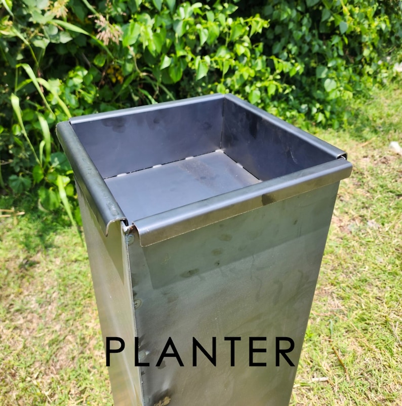 Rusted Steel Garden Column Lid or Planter Top Only - USA Made - Etsy