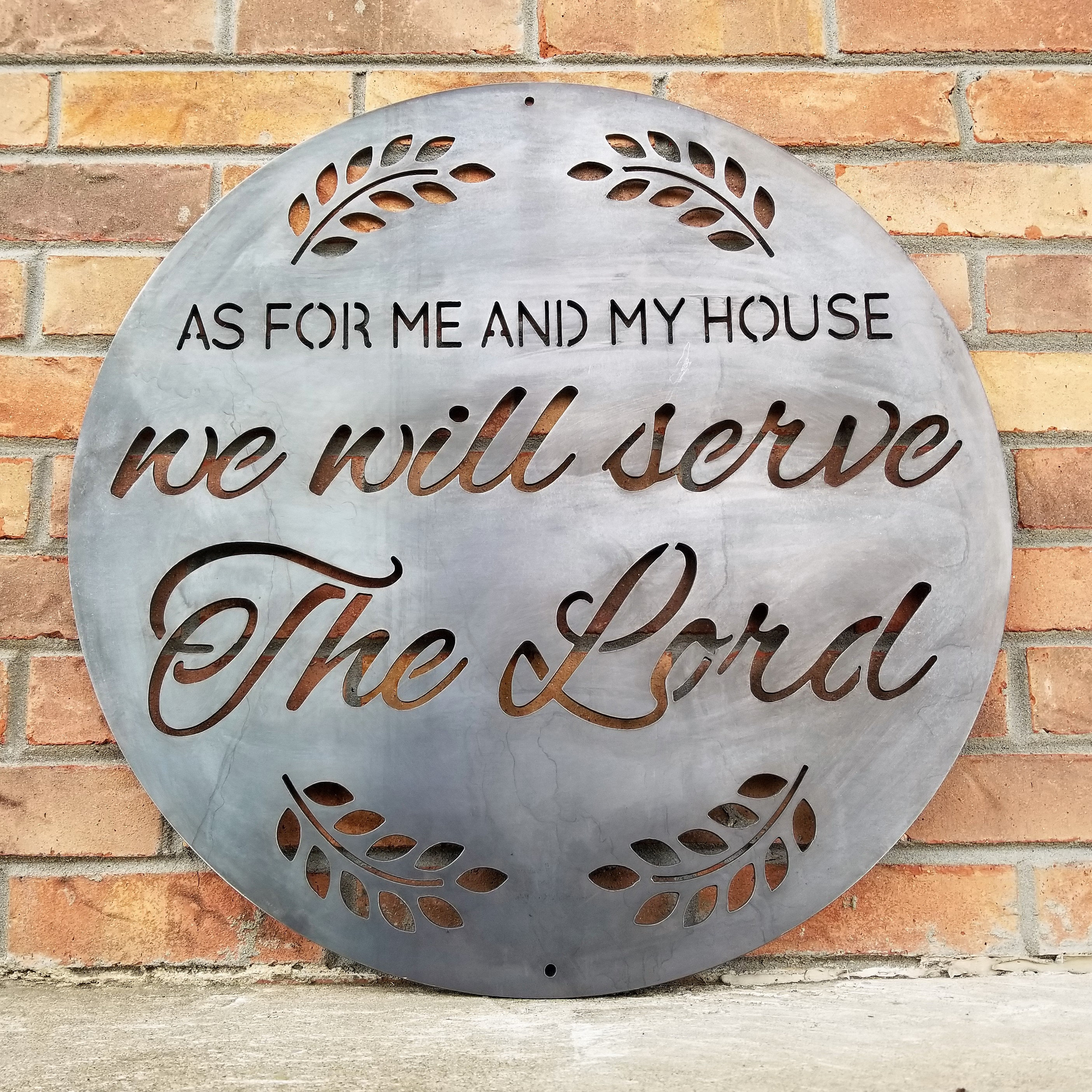 My House Serve the Lord Metal Sign Scripture Sign Bible - Etsy