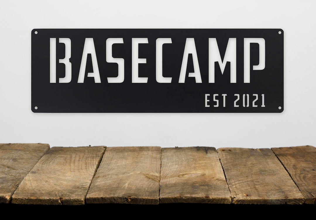 Personalized Metal Basecamp Sign - Base Camp Name Established Year ...