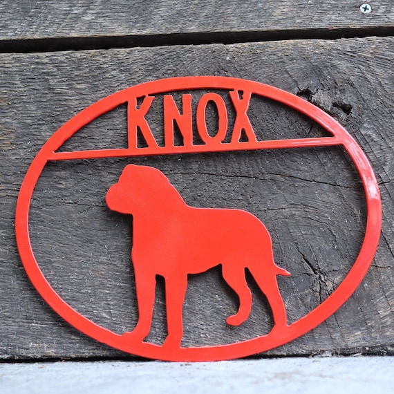 Mastiff Personalized Metal Dog Sign Metal Dog Sign Custom | Etsy