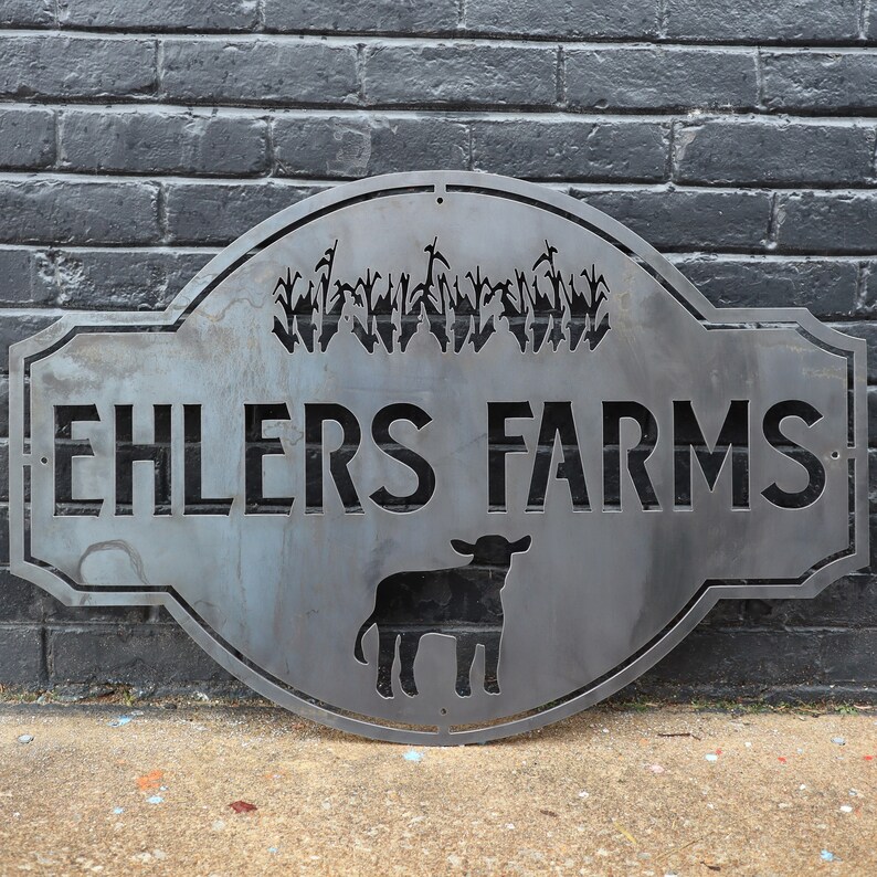 Custom Vintage Metal Farmhouse Sign Family Farm Wall Art - Etsy