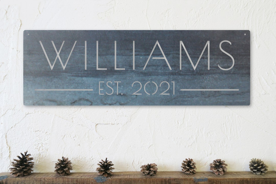 Personalized Last Name Metal Sign - Etsy