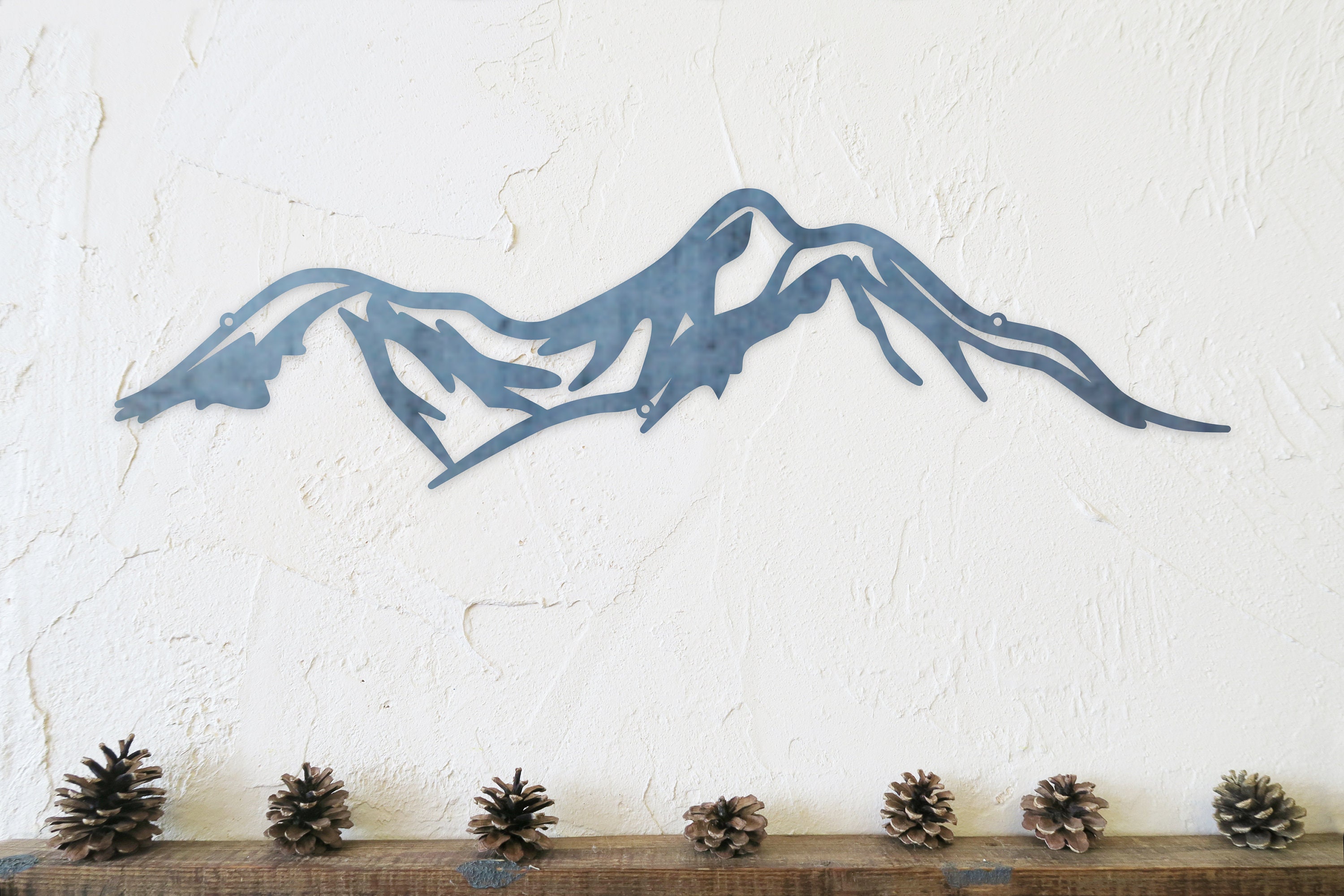 Metal Mountain Range Sign Mountain Wall Art Wilderness - Etsy