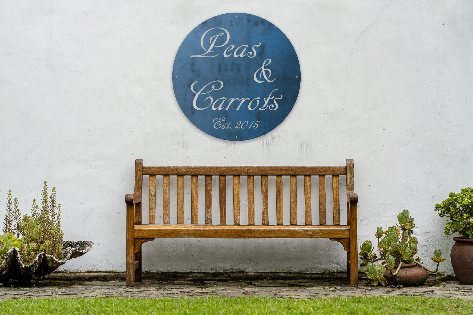 Personalized Garden Sign Metal Vegetable Plant Marker | Etsy