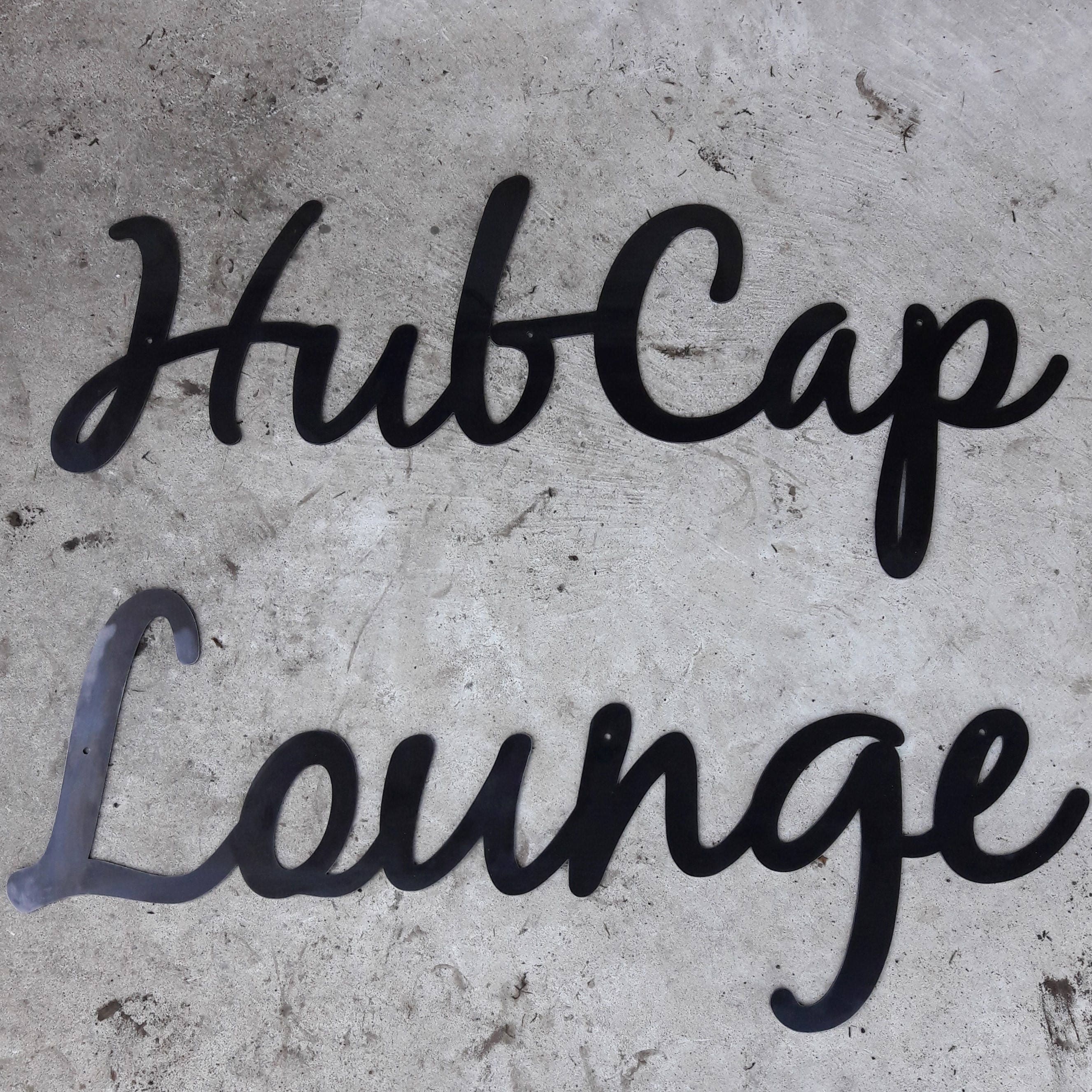 LARGE Cursive Word Sign Custom Metal Wall Art Personalized - Etsy