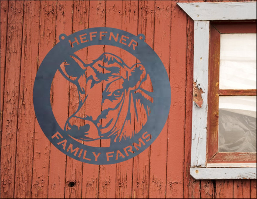 Custom Metal Cattle Co. Sign Ranch Farm House Home Last Name Family ...