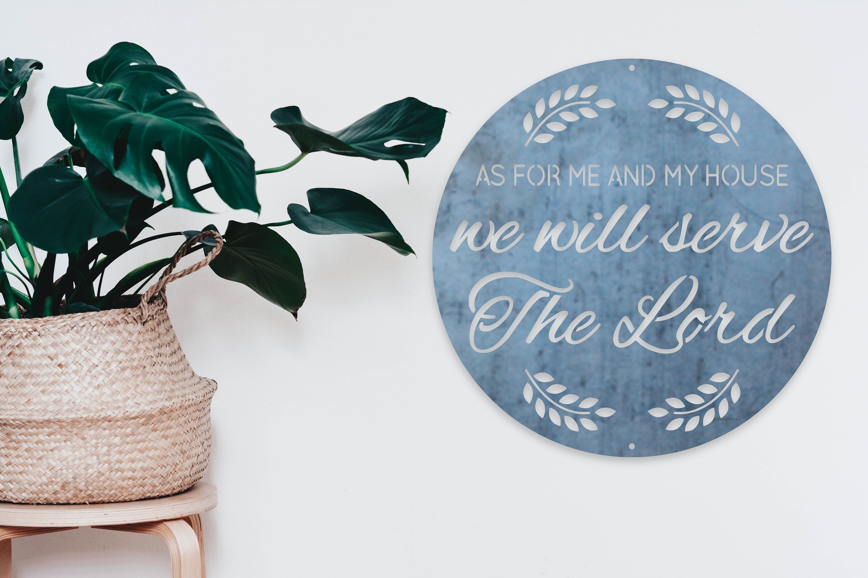 My House Serve the Lord Metal Sign Scripture Sign Bible - Etsy