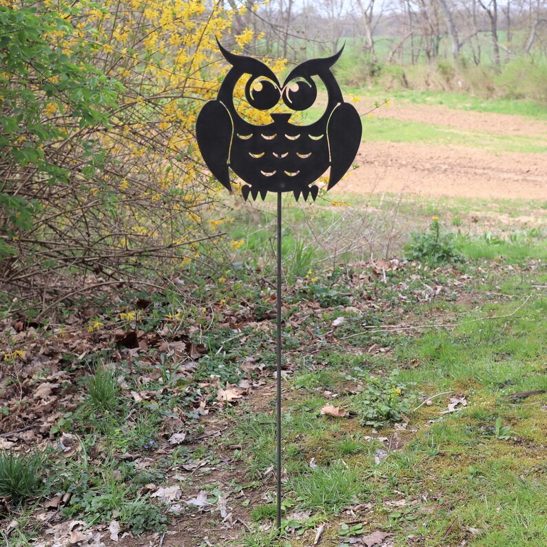 Metal Owl Garden Stake Steel Gardening Decor Yard Art | Etsy